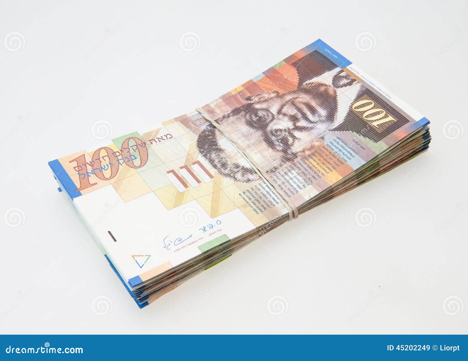 Various Israeli Shekel Notes with the New Fifty Note Stock Image ...