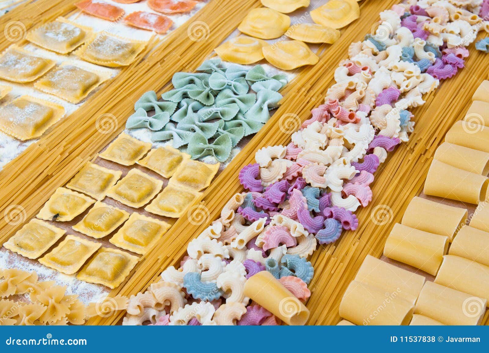 Various italian pastas stock photo. Image of closeup - 11537838