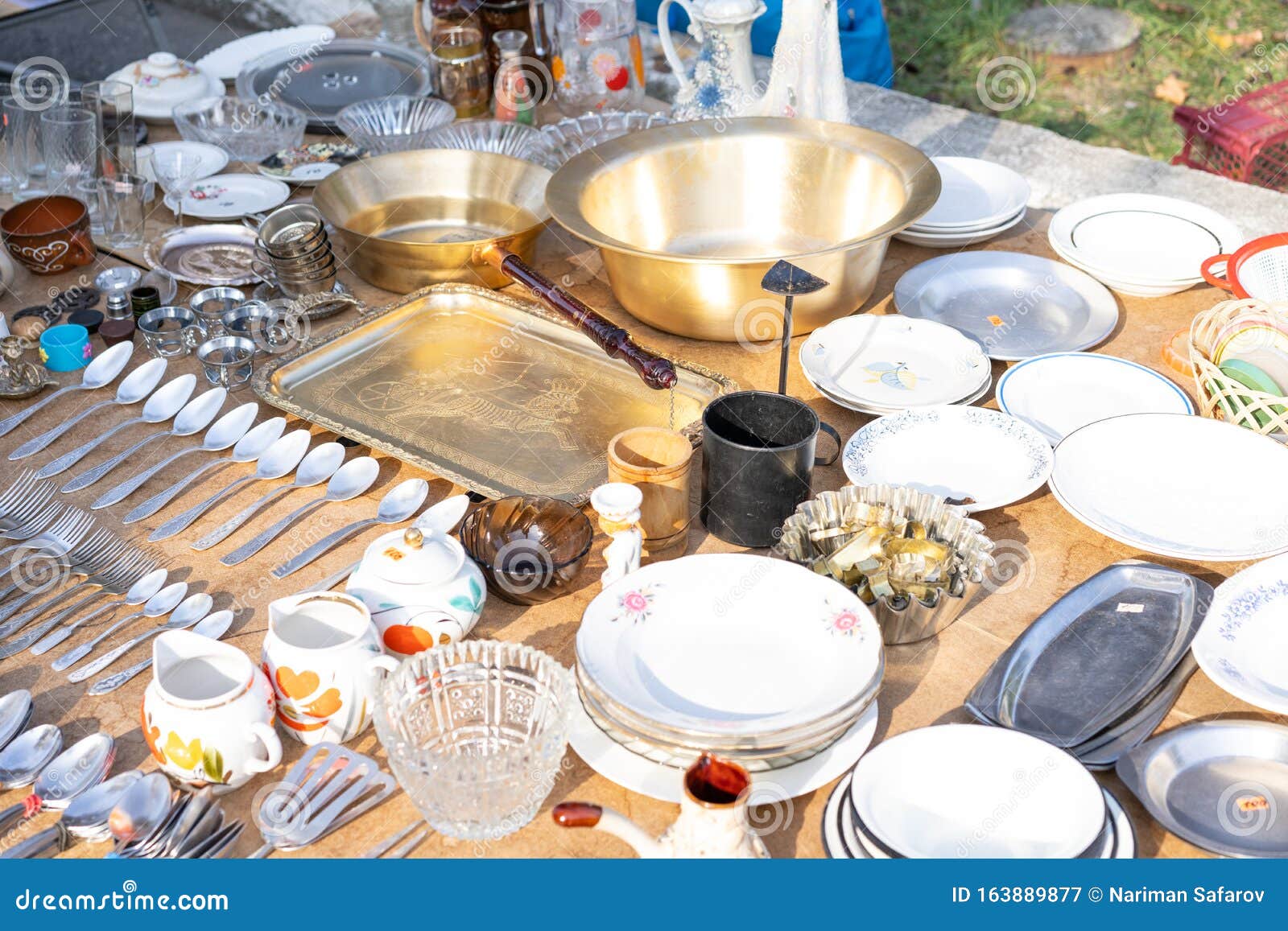 Various Items for Sale at the Fair Stock Image - Image of customer ...