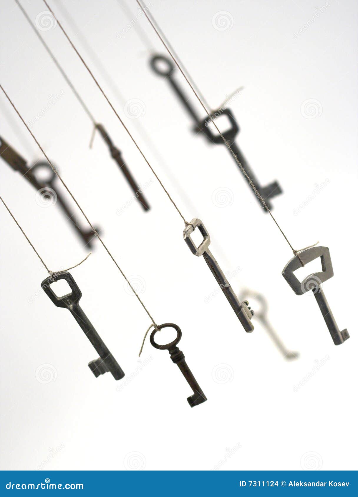 Various keys stock photo. Image of unlocking, turn, closeup - 7311124