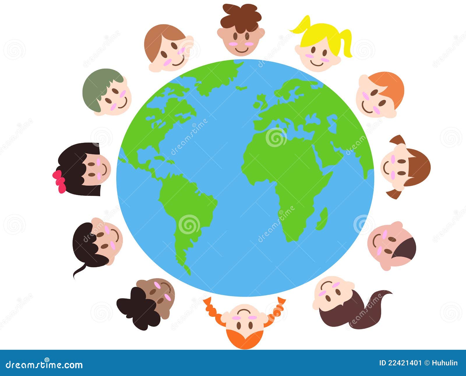 Various Kids Around the Earth Stock Vector - Illustration of love ...