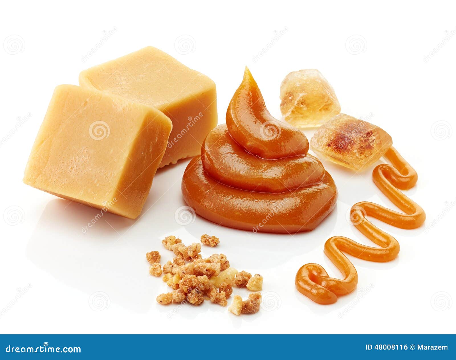 Various kinds of caramel stock photo. Image of decoration - 48008116