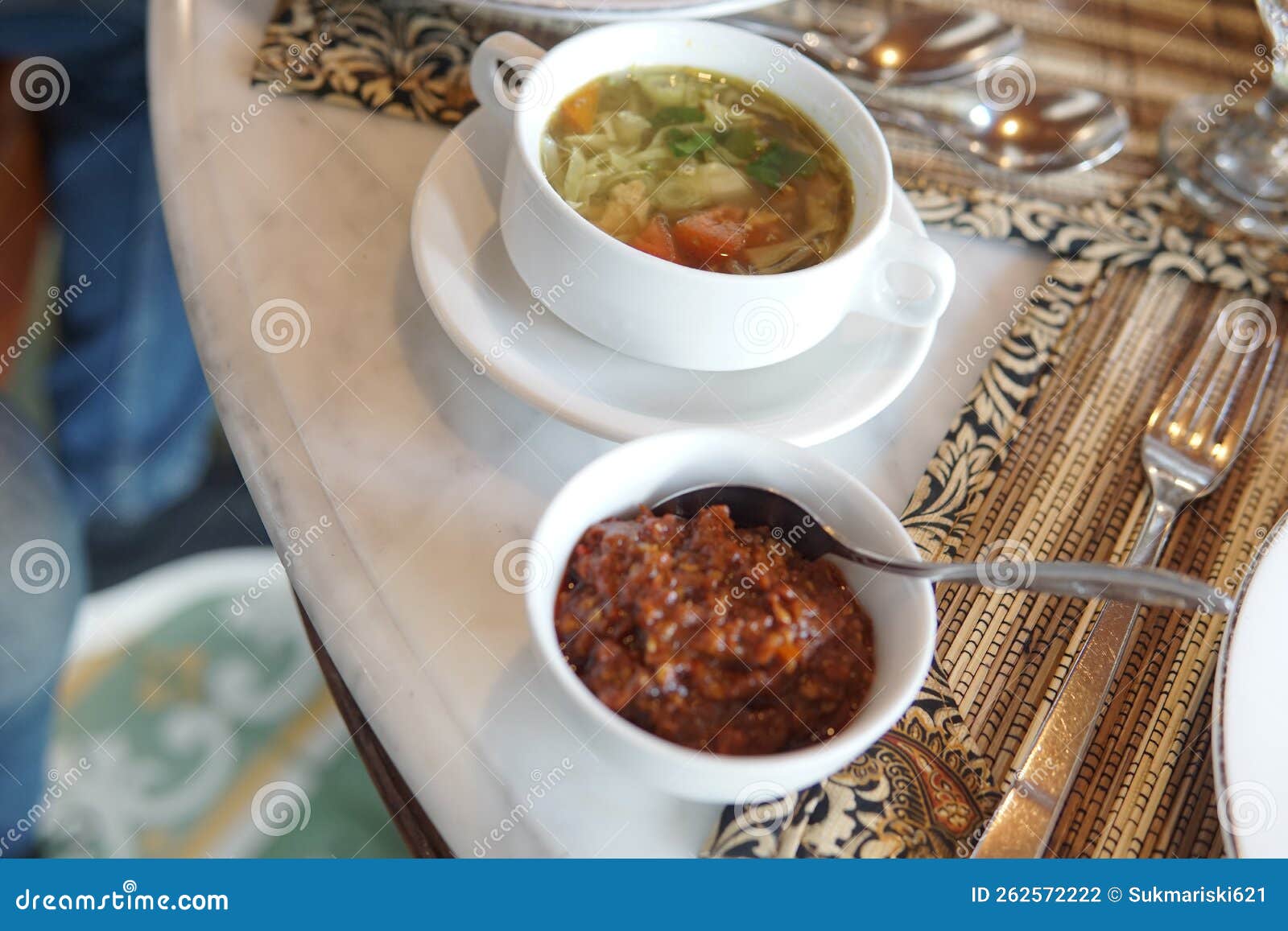 Various Kinds of Delicious Traditional Indonesian Lunch Stock Photo ...
