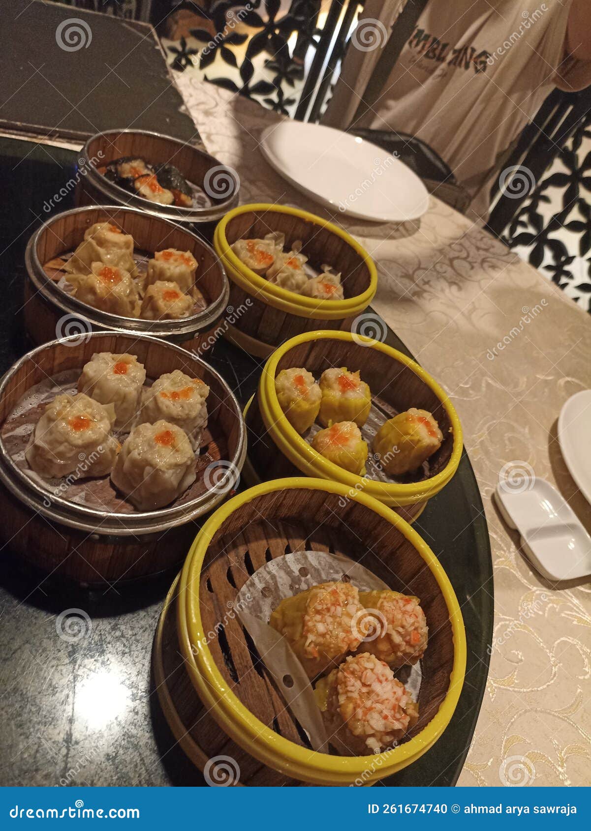 Various Kinds of Dimsum, on the Table and Attractively Colored ...