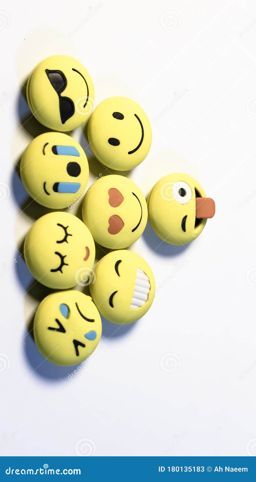 Various Kinds of Emoji on a White Background Stock Image - Image of ...