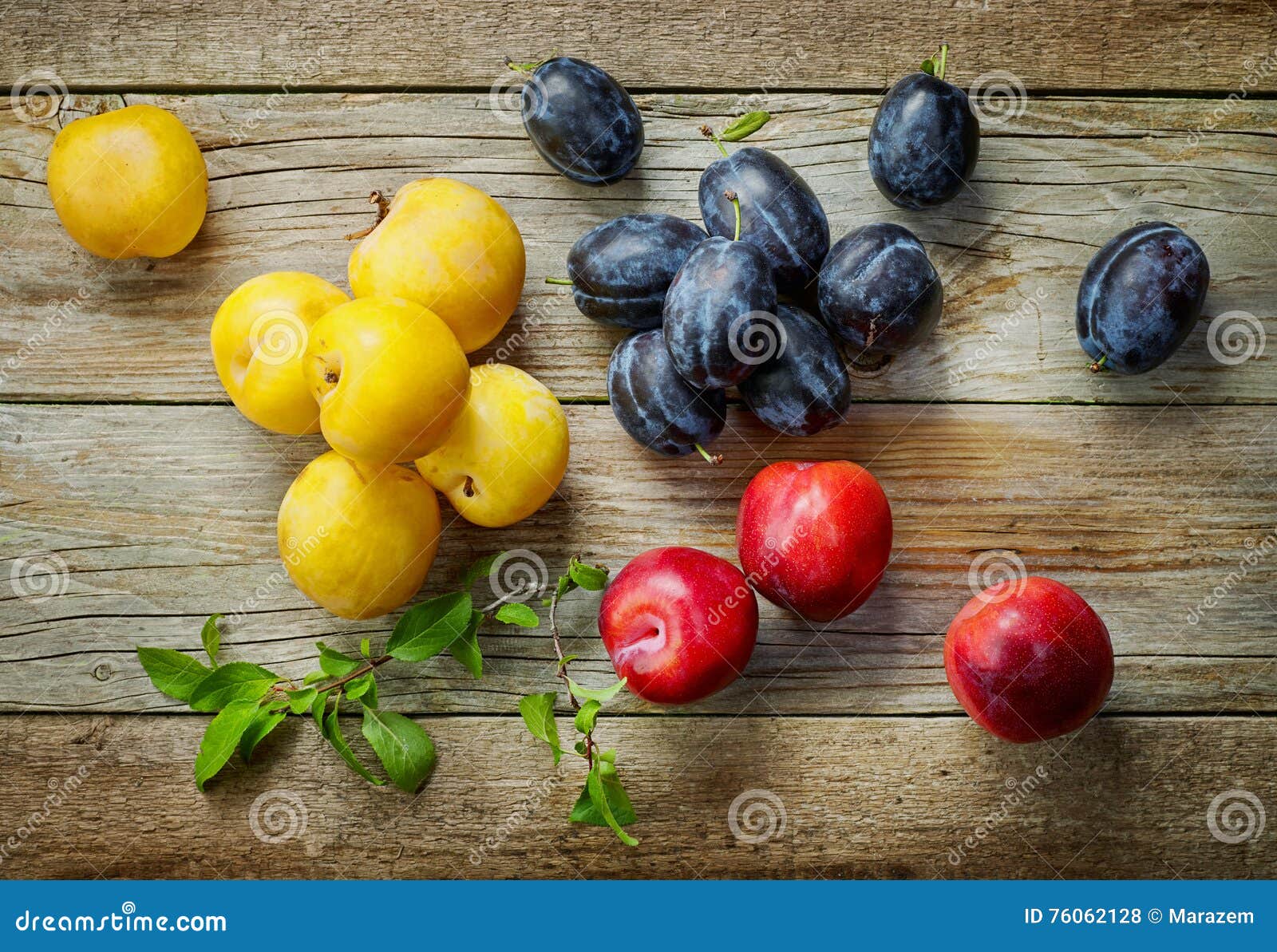 Various Kinds of Fresh Plums Stock Photo - Image of sweet, fruits: 76062128