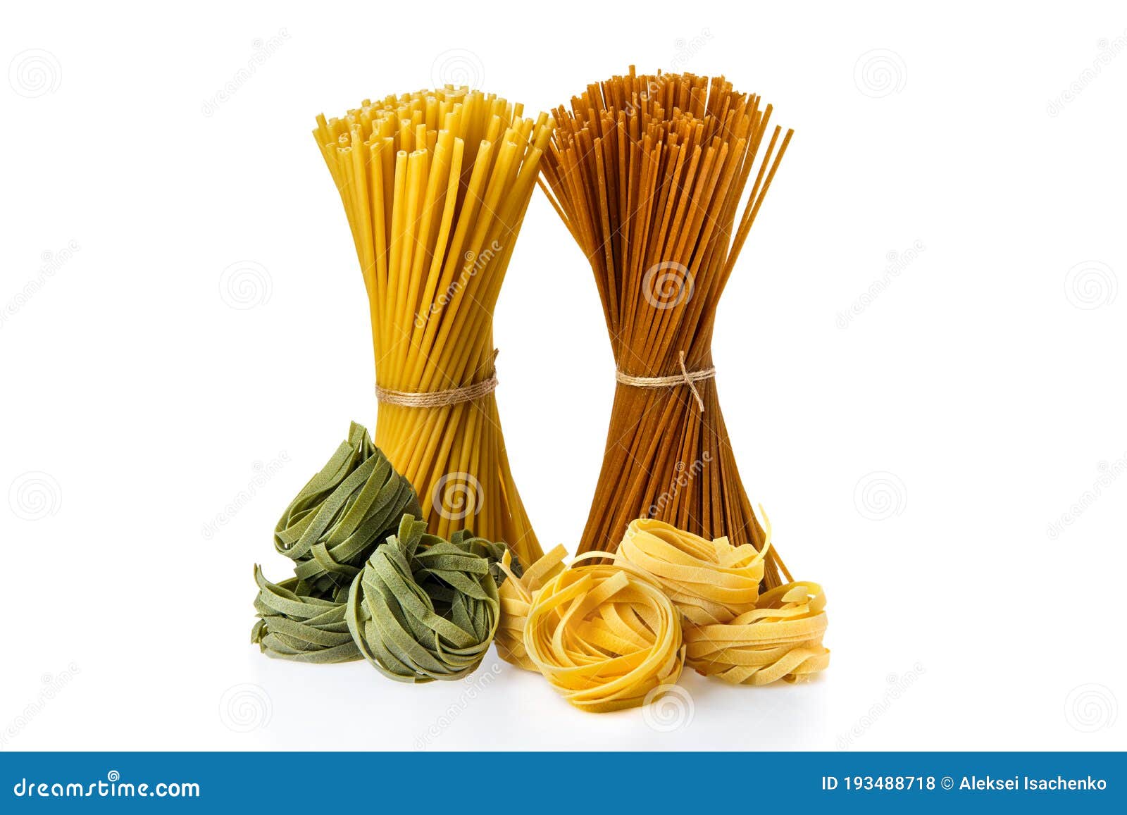 Bundle Of Bigoli - Extruded Pasta In The Form Of A Long And Thick ...