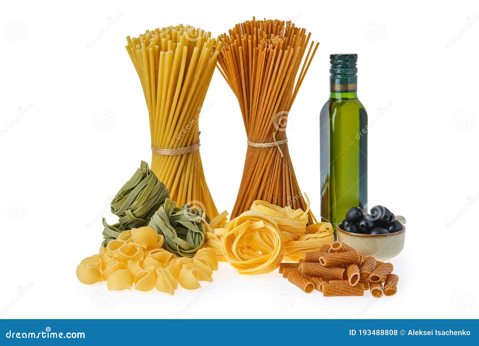 Bundle Of Bigoli - Extruded Pasta In The Form Of A Long And Thick ...