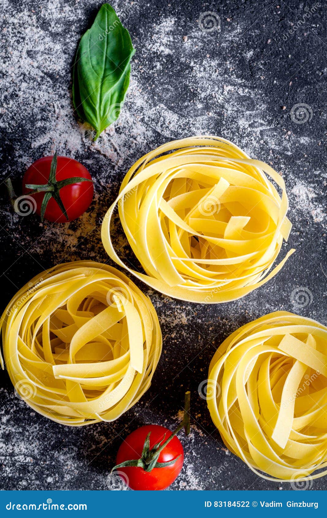 Various Kinds of Paste on Dark Background Top View Stock Photo - Image ...