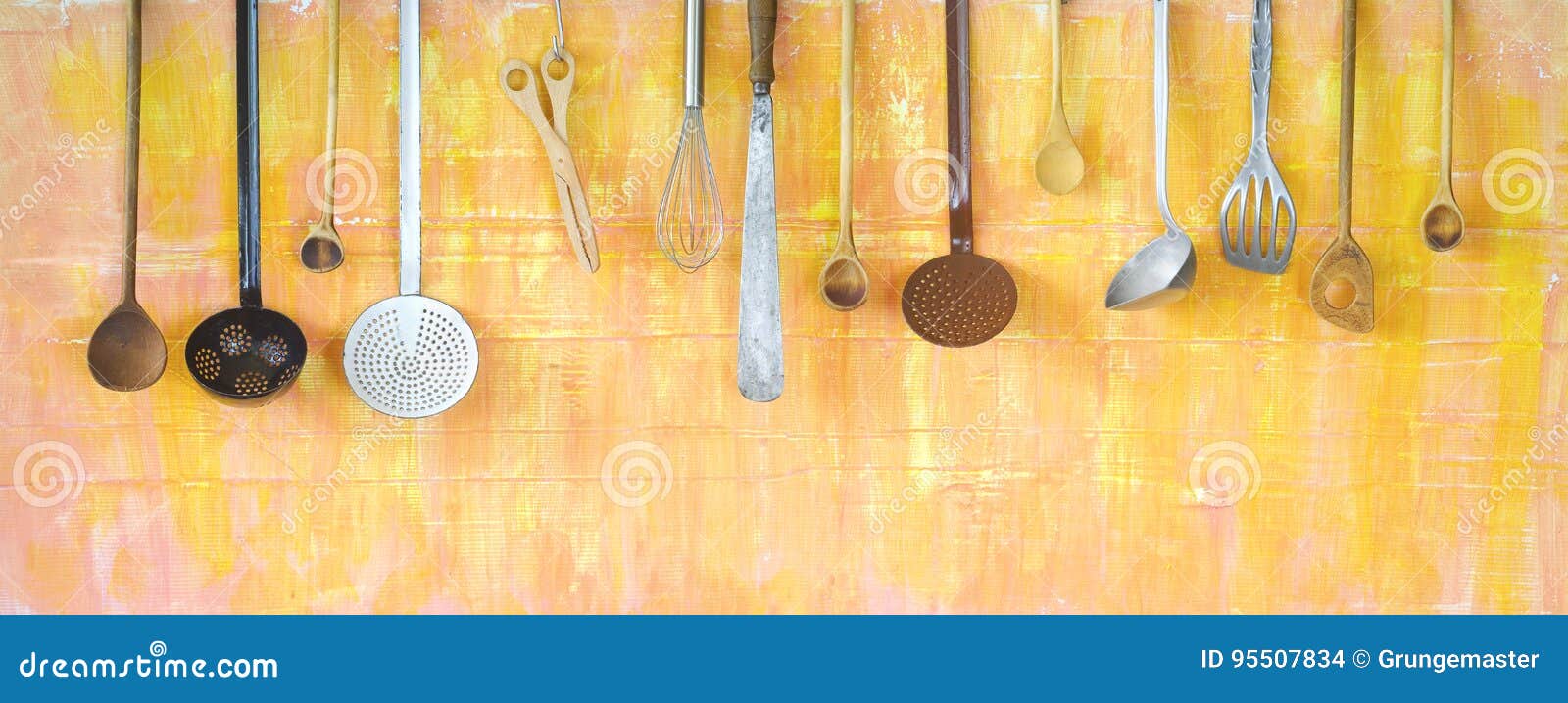 Various Kitchen Utensils, Cooking Concept Stock Photo - Image of space ...