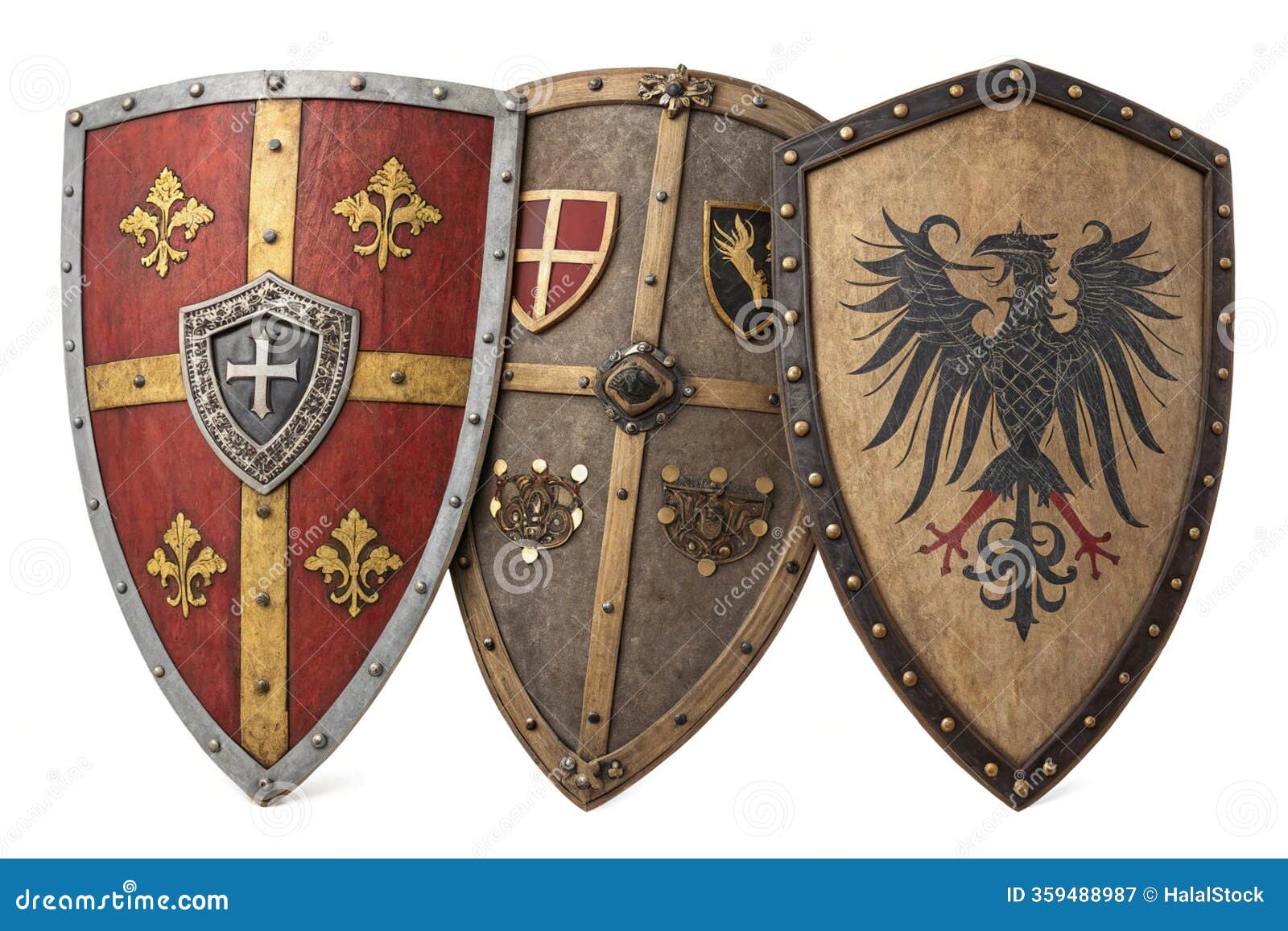 Knight, Shields, Swords, Helmets, Cubes. Vector Illustration ...