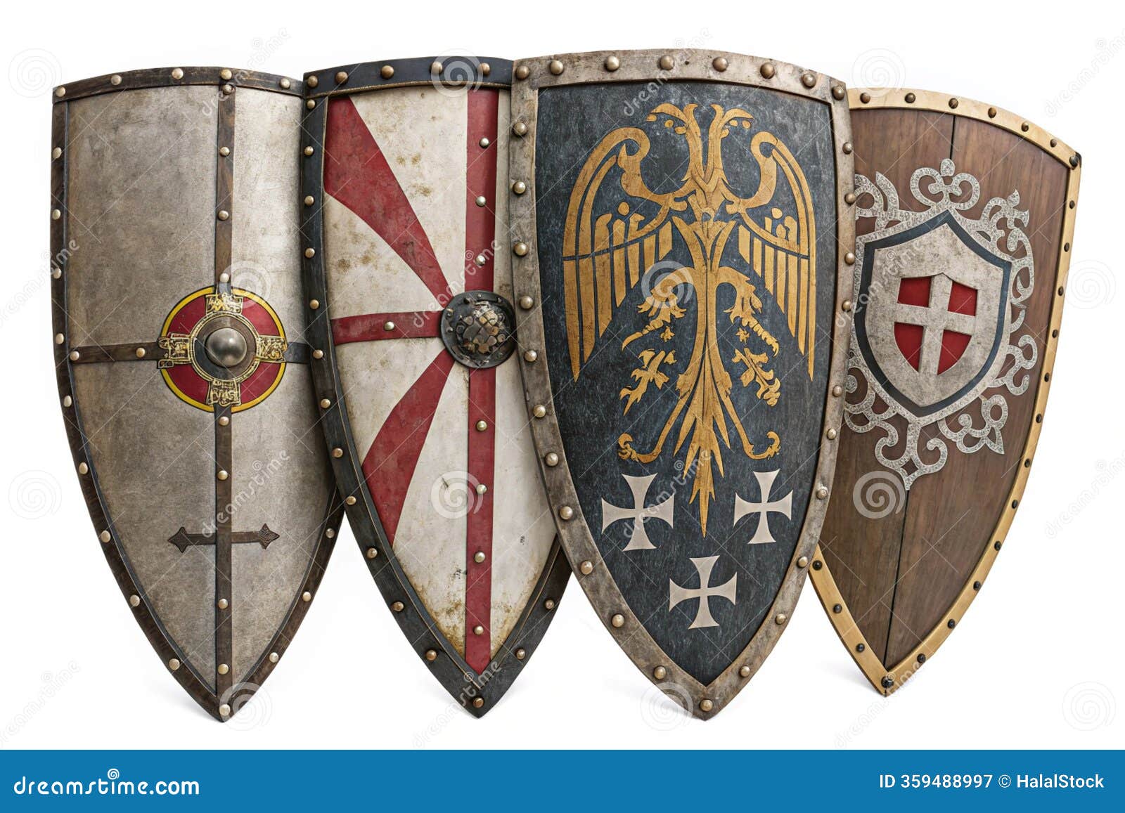 Knight, Shields, Swords, Helmets, Cubes. Vector Illustration ...