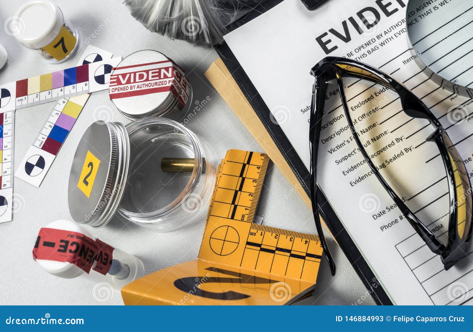 Various Laboratory Tests Forensic Equipment Stock Image - Image of ...