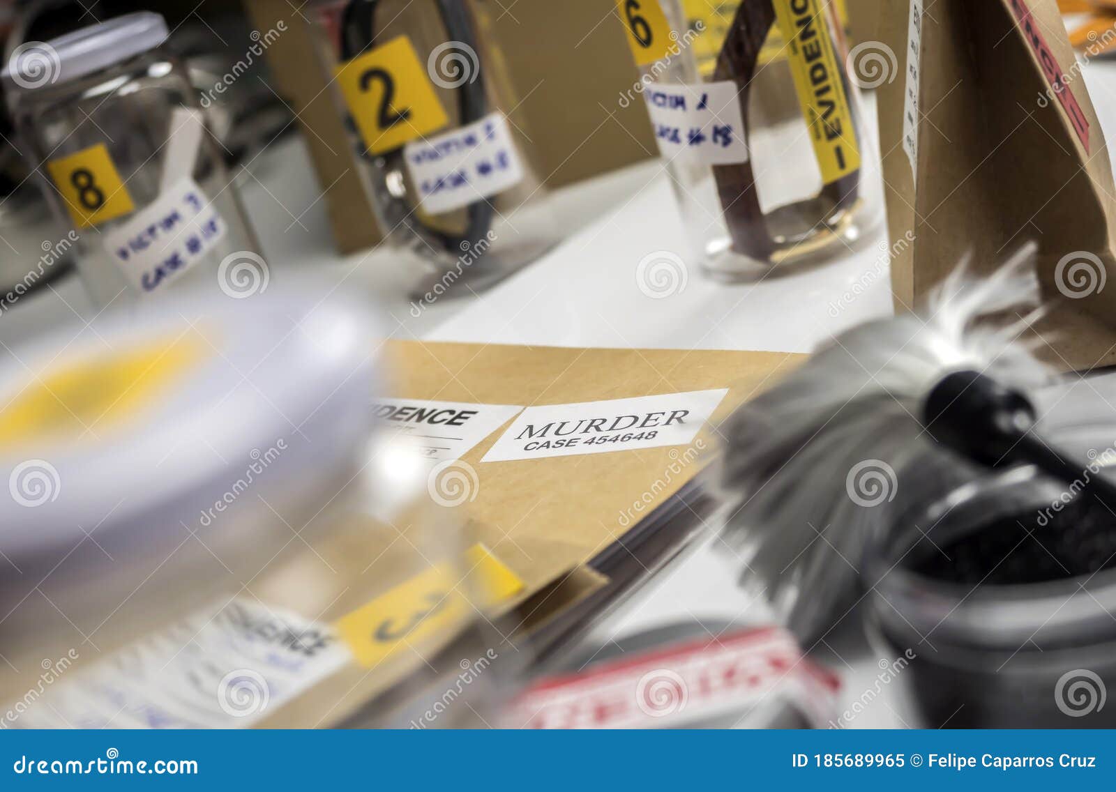 Various Laboratory Tests Forensic Equipment Stock Image - Image of ...