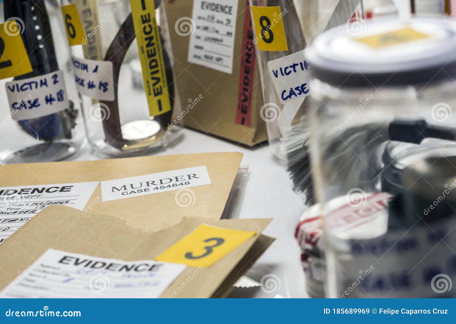 Various Laboratory Tests Forensic Equipment Stock Image - Image of ...
