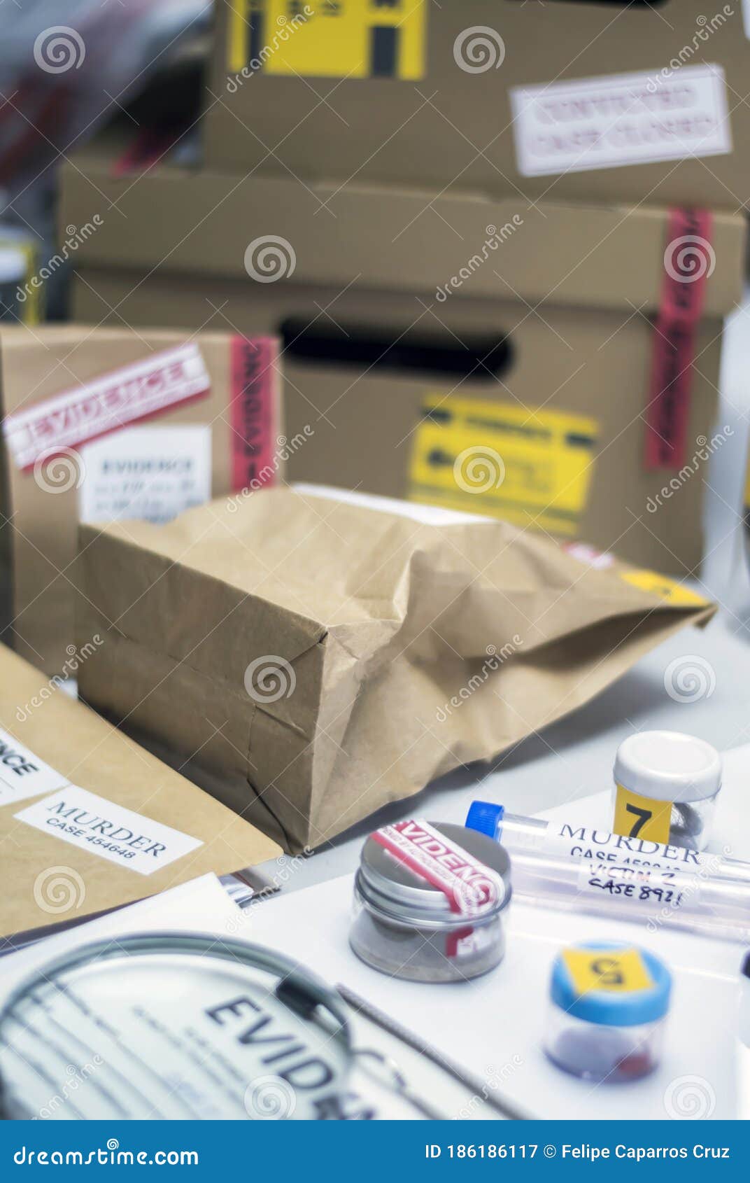 Various Laboratory Tests Forensic Equipment Stock Image - Image of ...