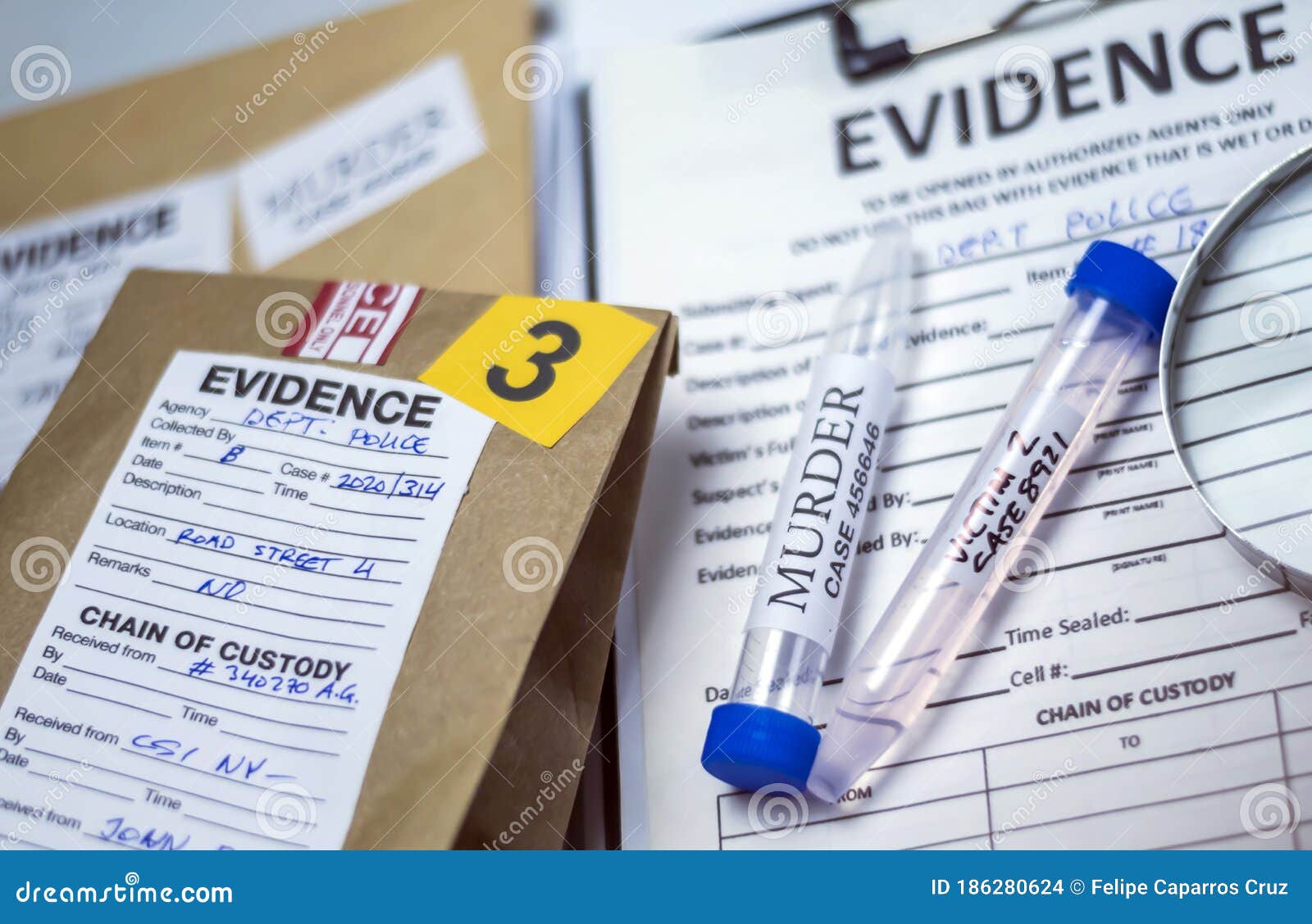 Various Laboratory Tests Forensic Equipment Stock Photo - Image of ...
