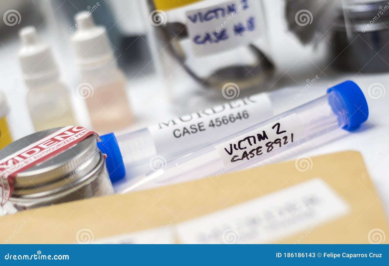 Various Laboratory Tests Forensic Equipment Stock Image - Image of ...