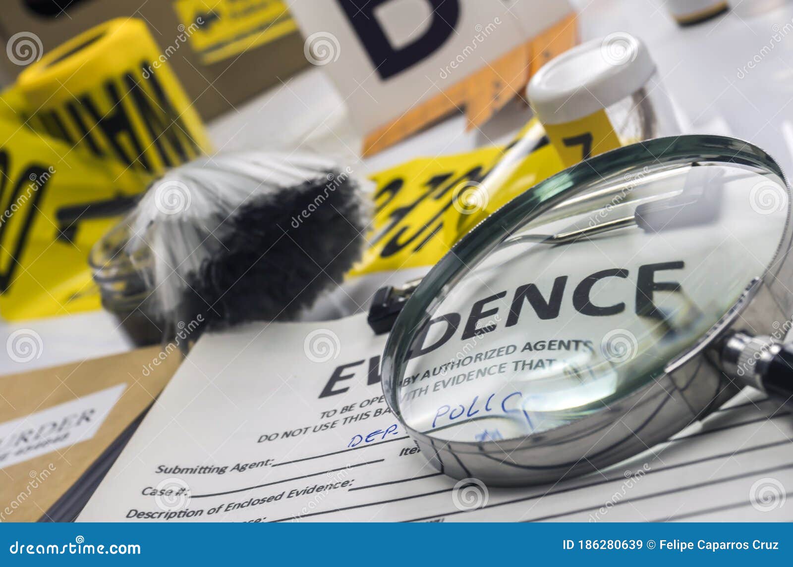 Various Laboratory Tests Forensic Equipment Stock Image - Image of case ...