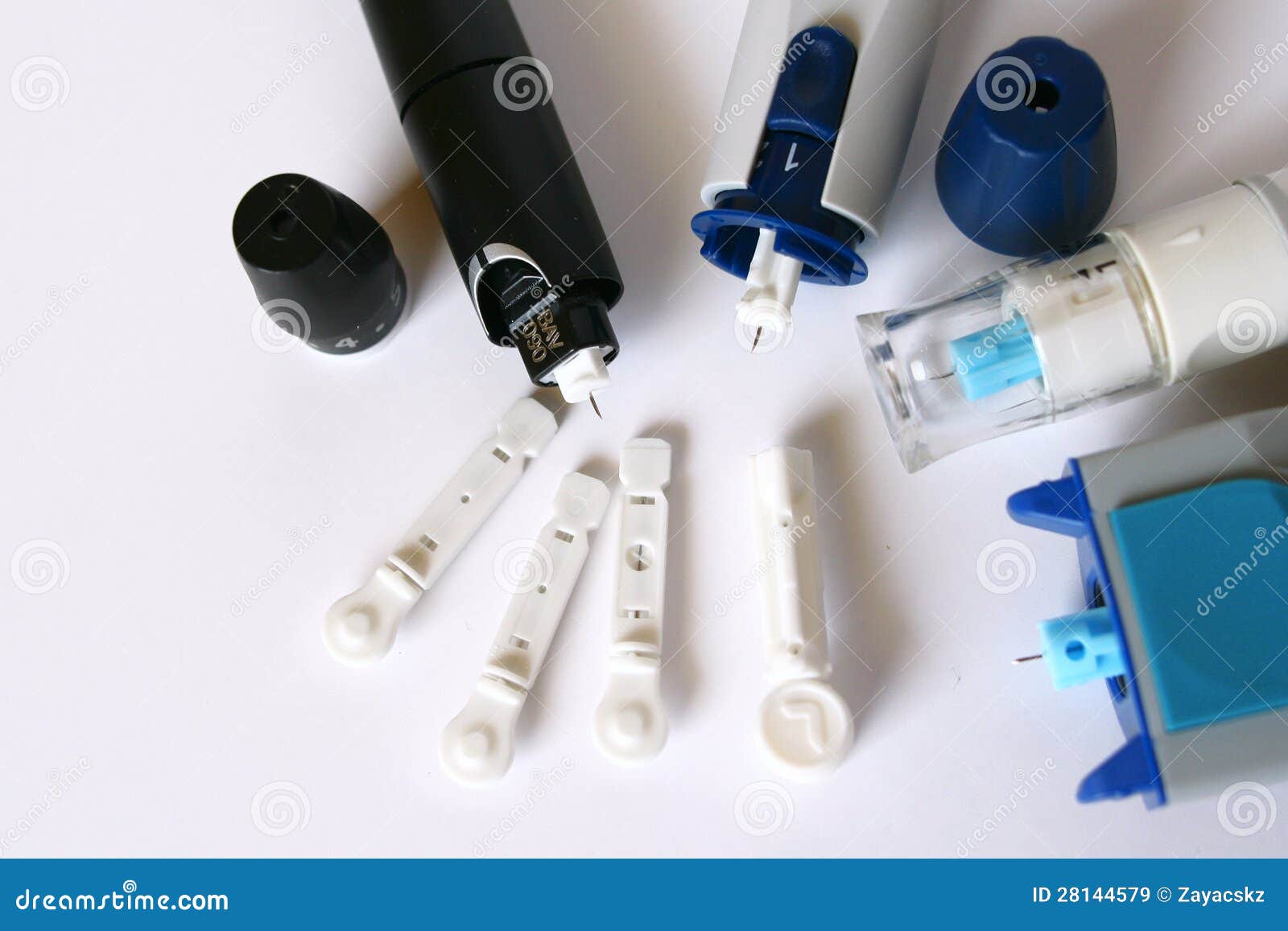 Various Lancing Devices (pens) for Selfmonitoring Stock Image - Image ...