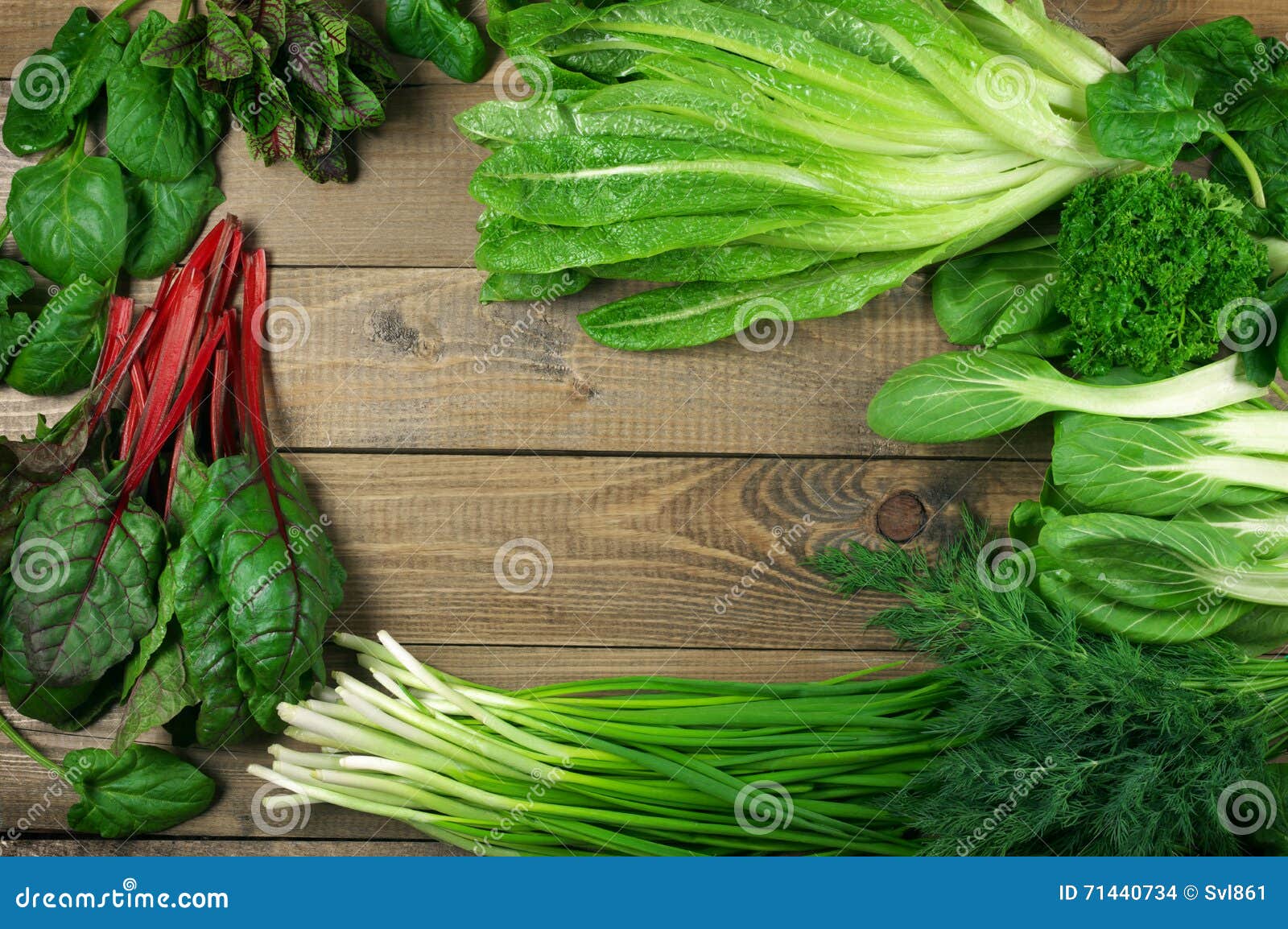 Various leafy vegetables stock photo. Image of heap, dill - 71440734
