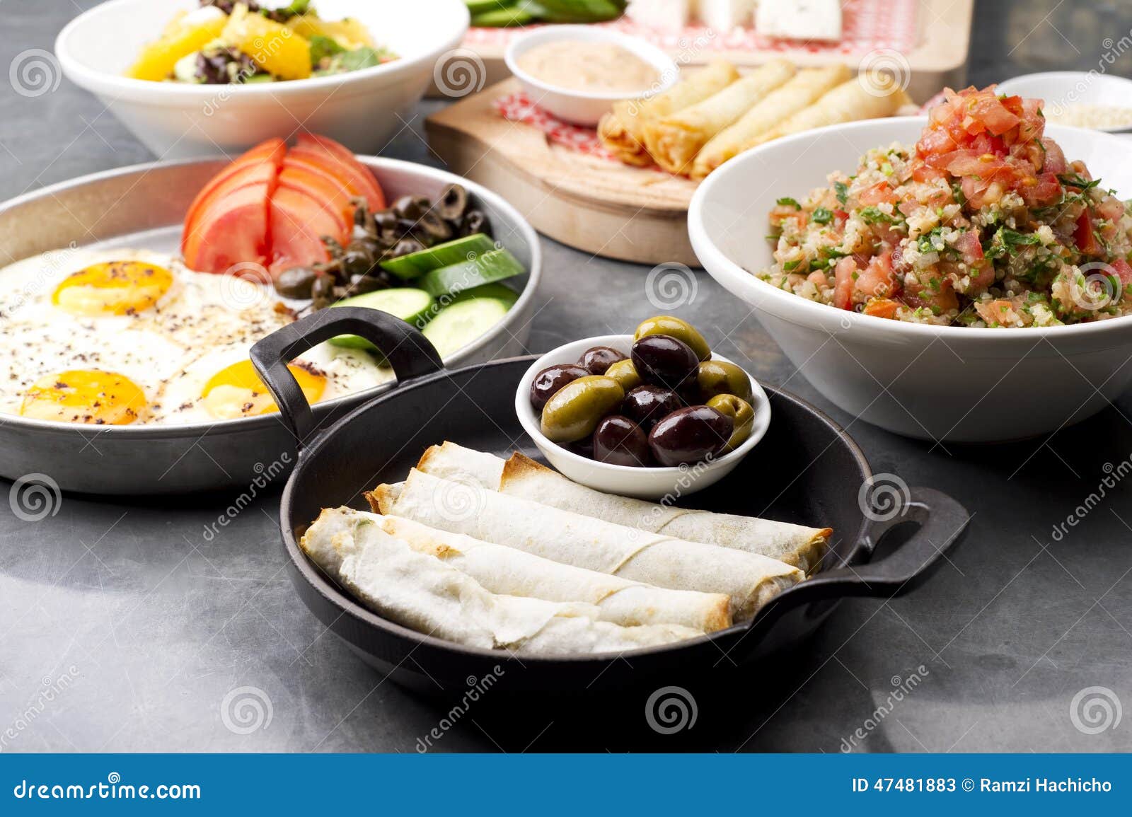 Various lebanese plates stock image. Image of background - 47481883