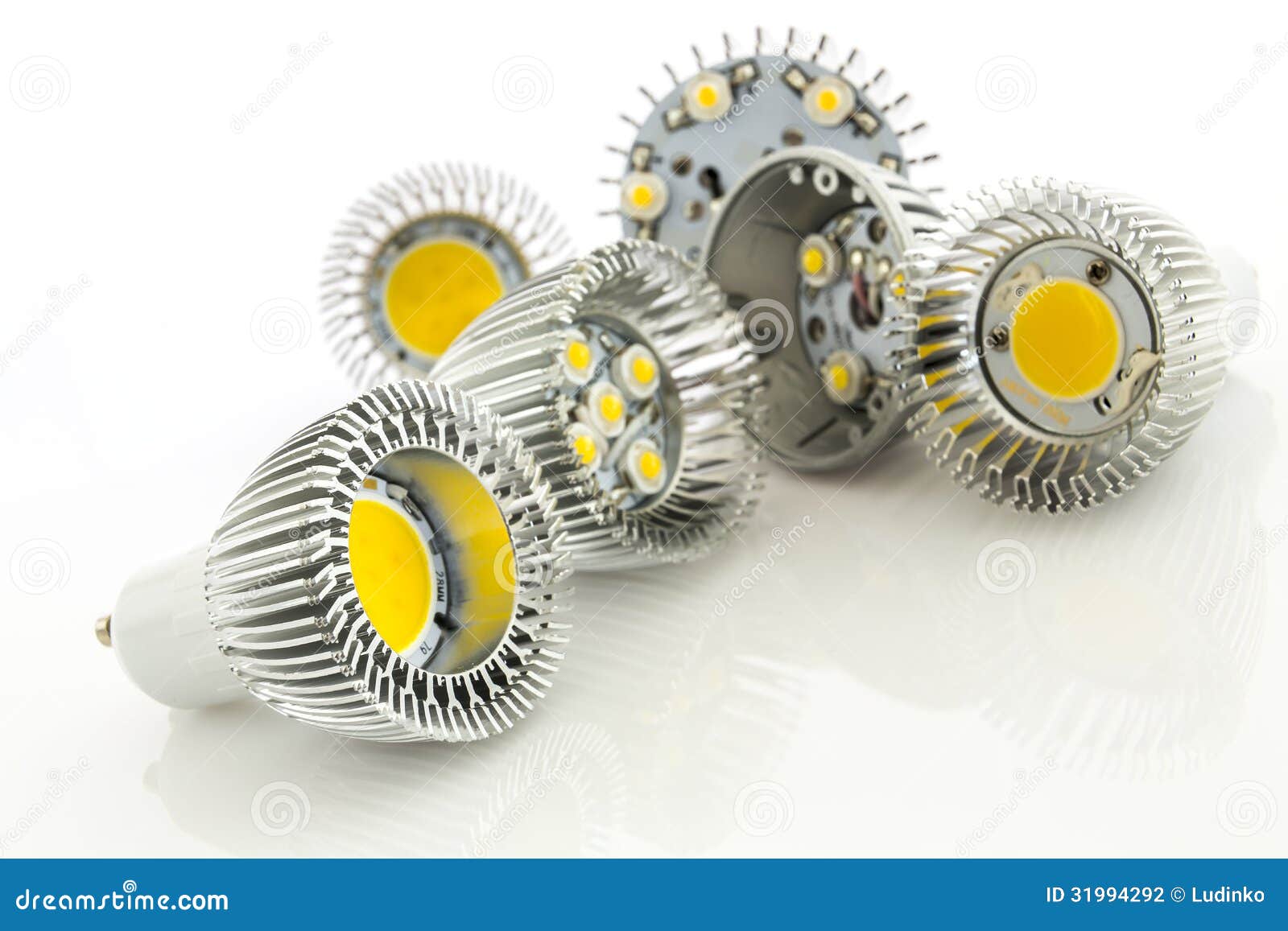 Various Led Bulbs Exposed without Cover Stock Photo - Image of cold ...