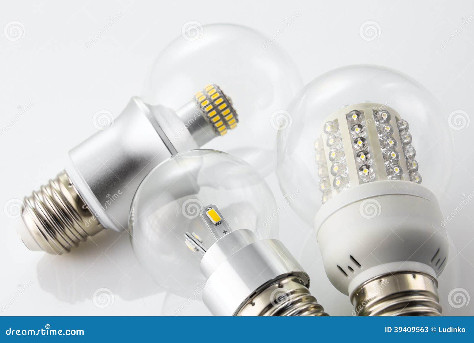 Various LED Bulbs Similar To the Old Tungsten Bulb E27 Stock Image ...