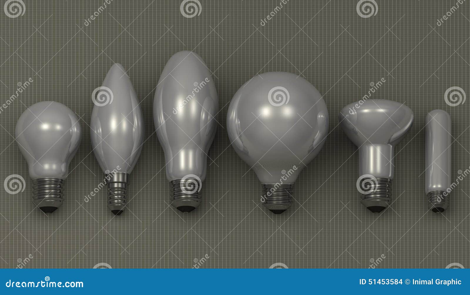 Various light bulbs stock illustration. Illustration of render - 51453584