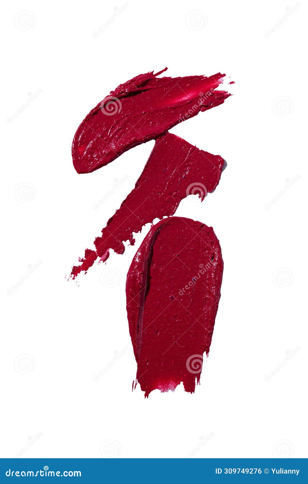 Various Lipstick Strokes Isolated on White Background Stock Photo ...