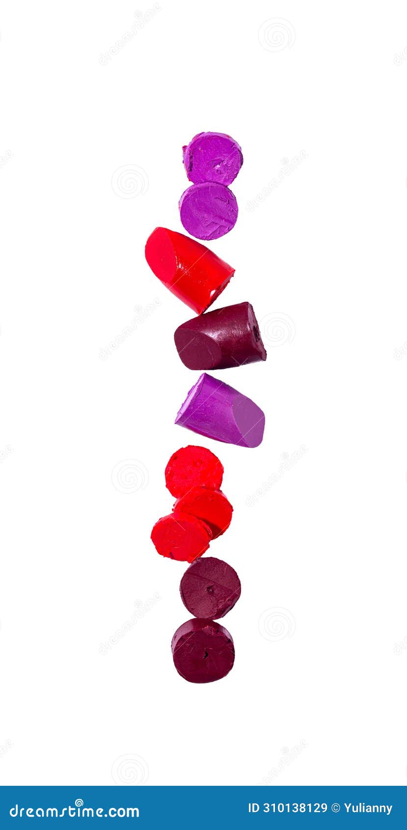Various Lipstick Swatch Stroke Isolated on White Stock Image - Image of ...