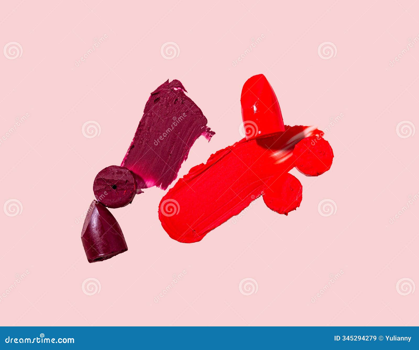 Various Lipstick Swatch Stroke Isolated on White Stock Image - Image of ...