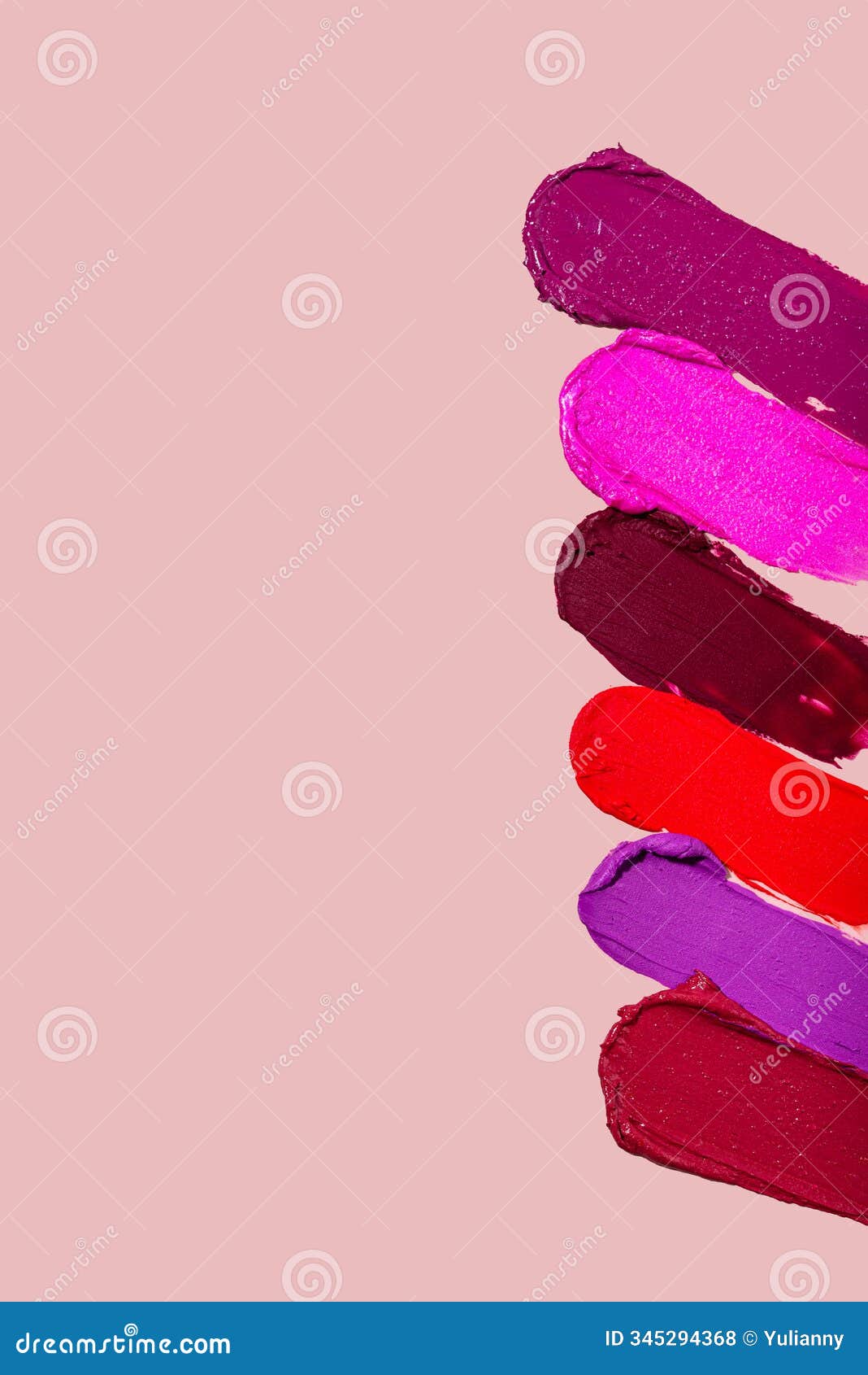 Various Lipstick Swatch Stroke Isolated on White Stock Photo - Image of ...