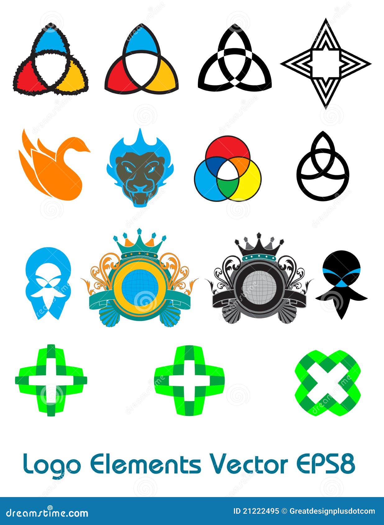 Various Logo Elements! Vector, Eps8, Clip Art Stock Illustration ...