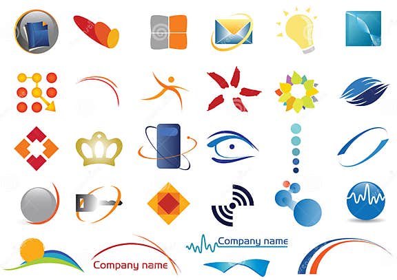 Various logos stock illustration. Illustration of blue - 5082943