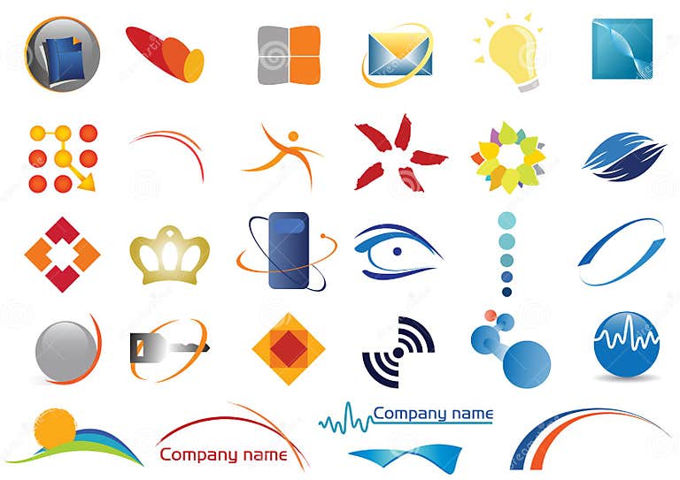 Various logos stock illustration. Illustration of blue - 5082943