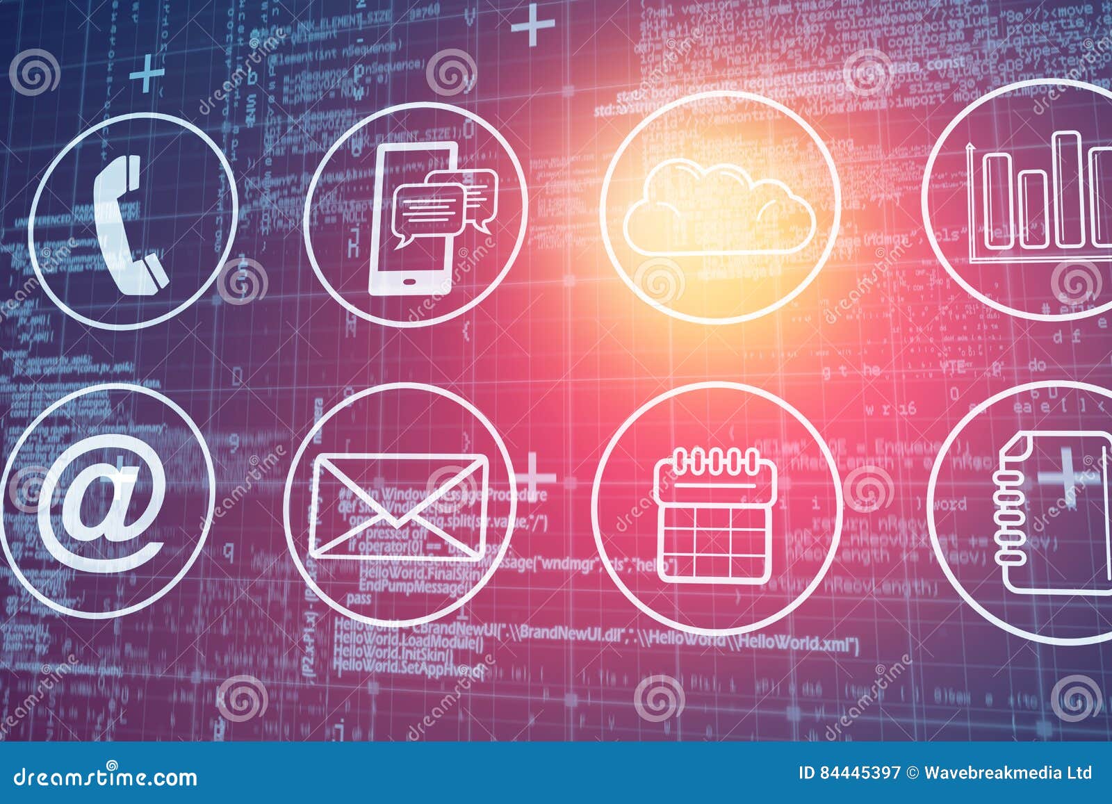 Various Logos with Red Background Stock Illustration - Illustration of ...