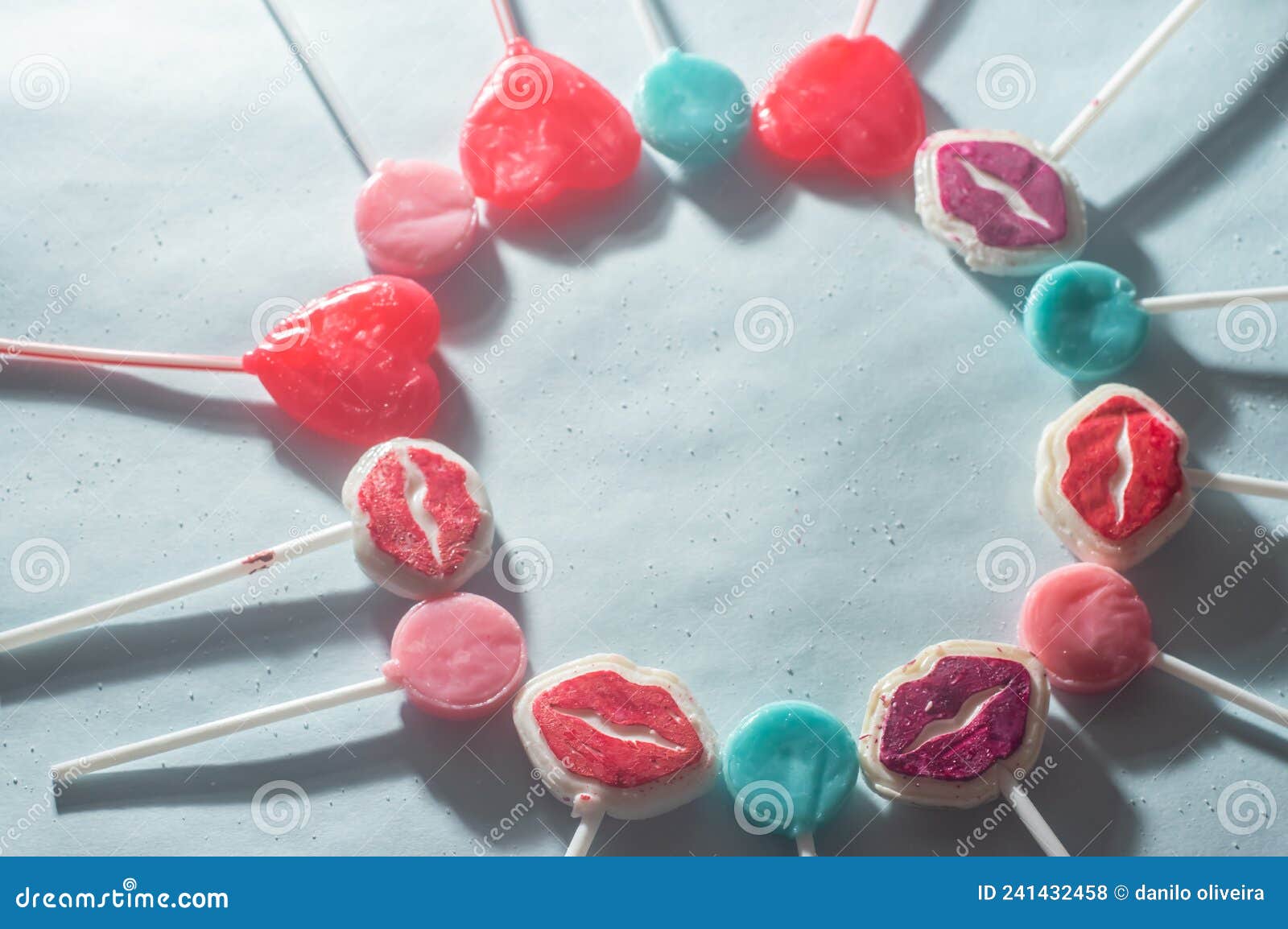 Various Lollipops with Light Blue Background,lollipop Texture for ...