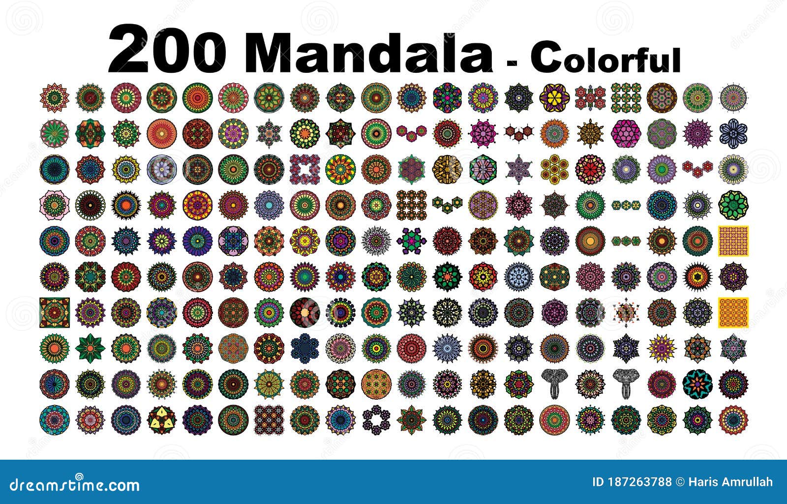 Various Mandala Collections - 200 Stock Vector - Illustration of ...