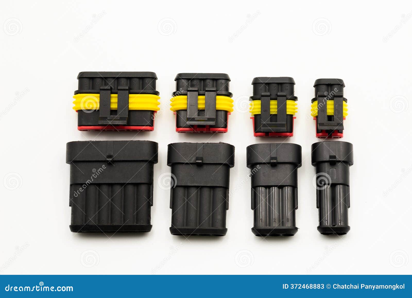 Connectors In The Electrical Main Distribution Board Unit ,circuit Of ...