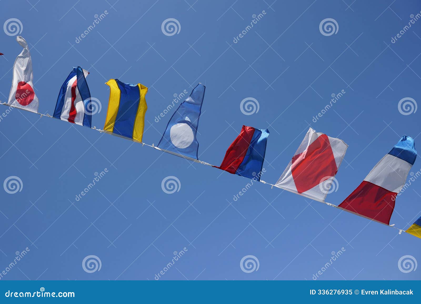 Maritime Signal Flags in a Ship Stock Image - Image of communicate ...