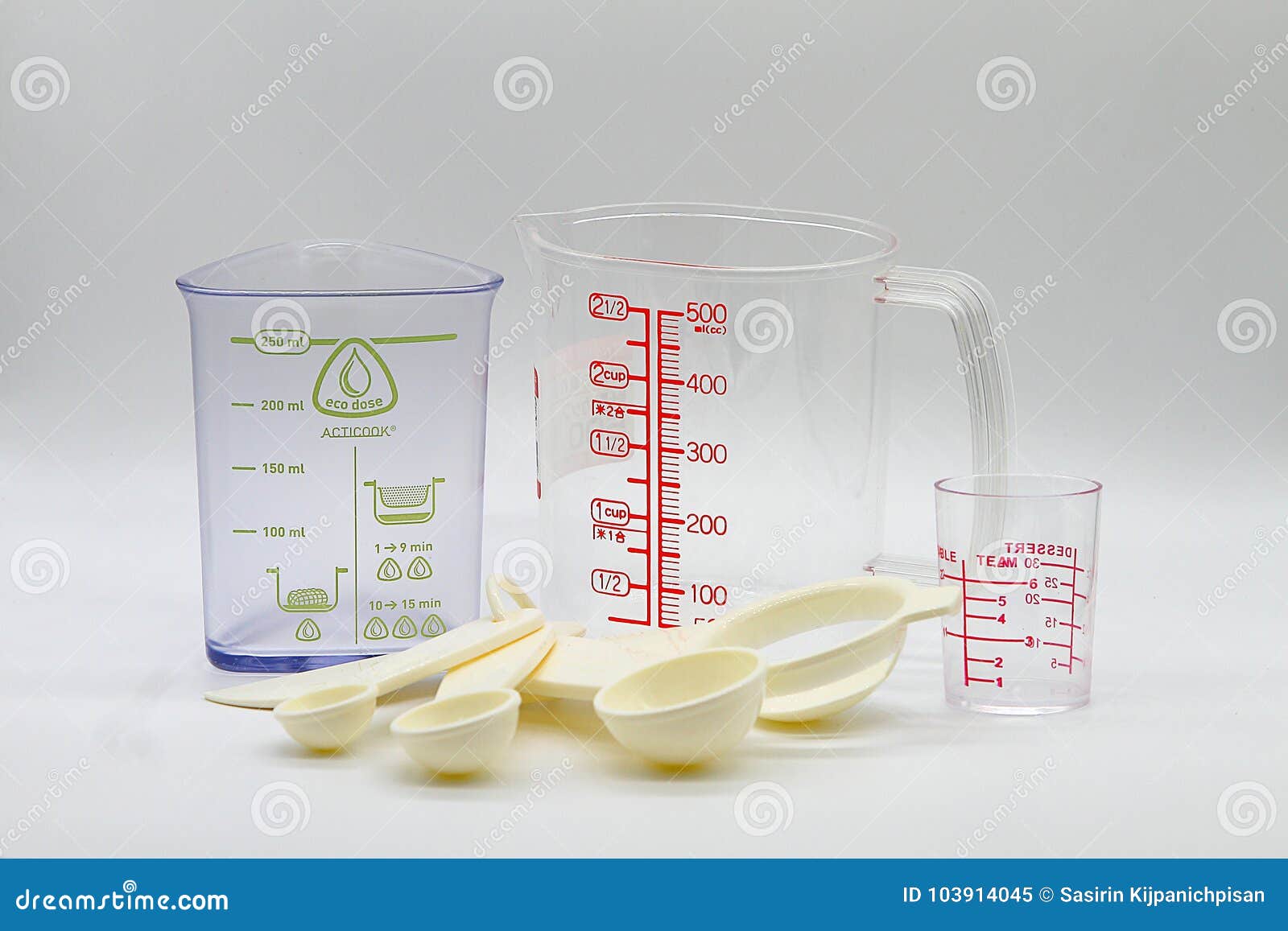 Various Measuring Cup Isolated on White Background Stock Image - Image ...