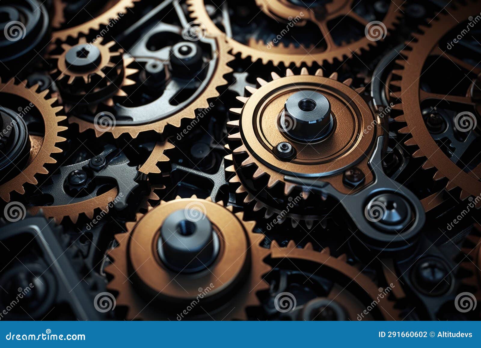 Various Mechanical Gears Intersecting Stock Photo - Image of gears ...