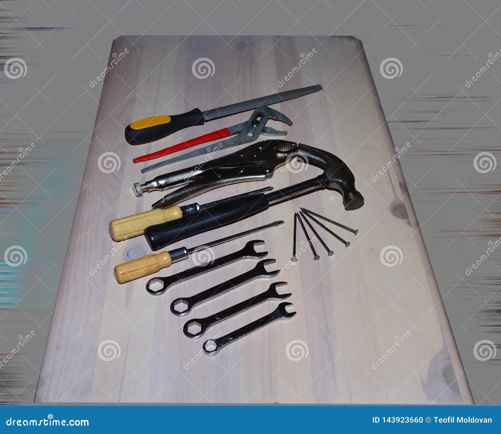 Various Mechanical Tools for Mechanics and Builders Stock Photo - Image ...