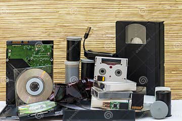 Various Media Types. Compact Disc. Memory Card. Video Cassette. Usb ...