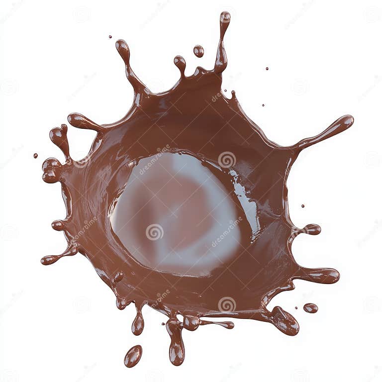 Various Melting Chocolate Explosion Splashes Isolated on Transparent ...