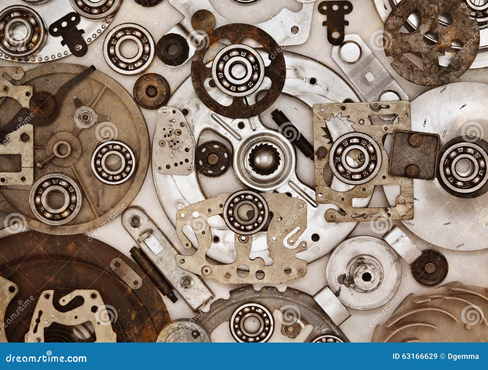 Various metal parts. stock image. Image of parts, technology - 63166629