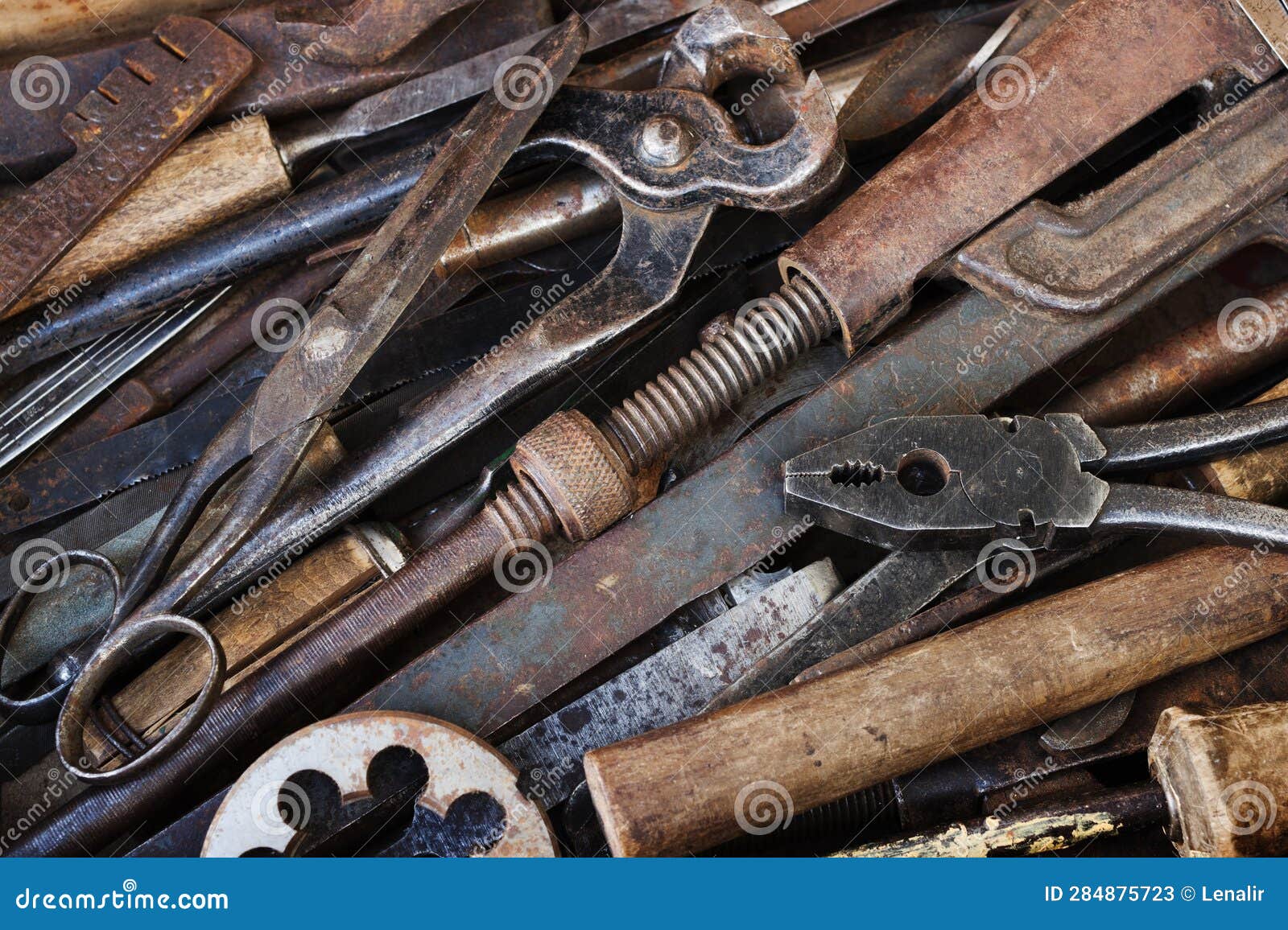 Various Metal Tools for Fitting Work Stock Image - Image of pliers ...