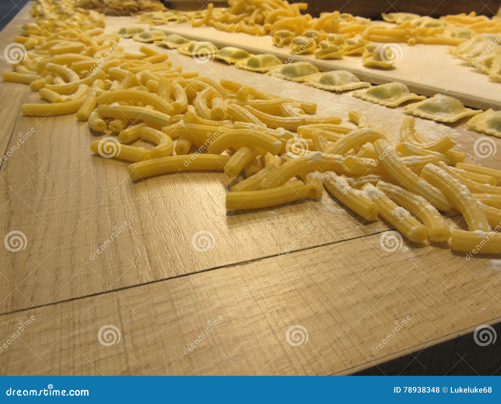 Various Mix of Fresh Italian Homemade Pasta Stock Photo - Image of ...