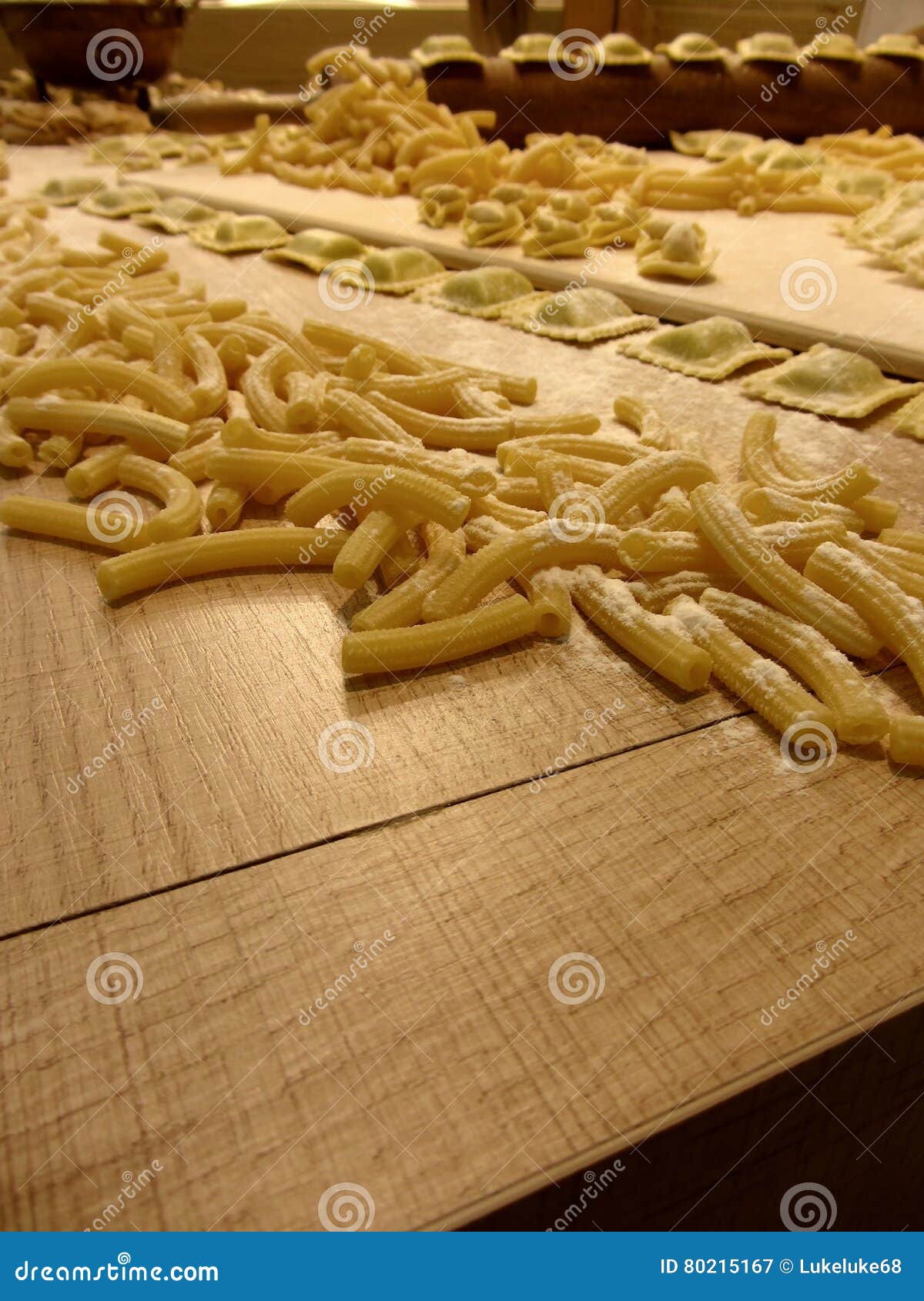 Various Mix of Fresh Italian Homemade Pasta Stock Image - Image of meal ...